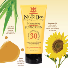 SPF 30 Orange Blossom Honey Moisturizing Sunscreen 5.5 oz. - The Naked Bee