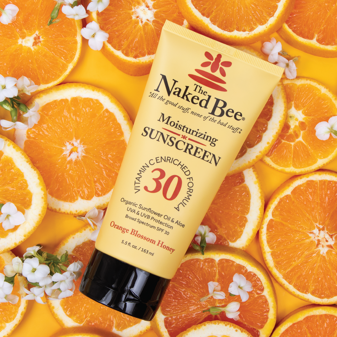 SPF 30 Orange Blossom Honey Moisturizing Sunscreen 5.5 oz. - The Naked Bee