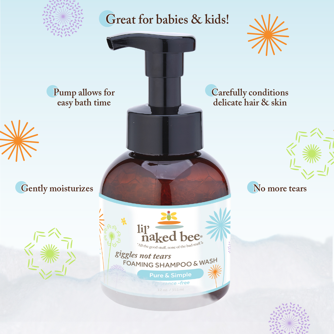 12 oz. Pure & Simple Giggles Not Tears Foaming Shampoo & Wash – The ...